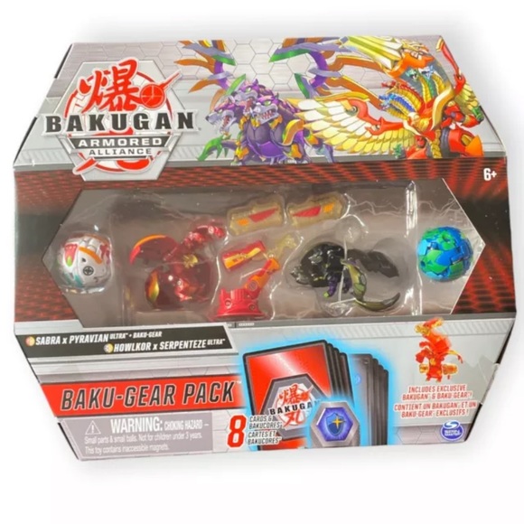 Spin Master | Toys | Bakugan Armored Alliance Sabra X Pyravian Bakugear Pack Howlkor X ...